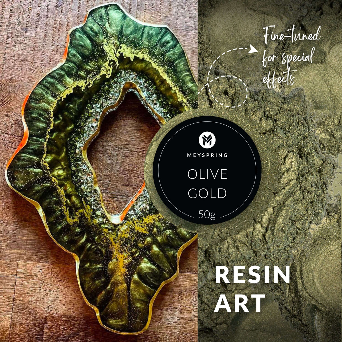 Olive Gold - Epoxy Resin Color Pigment - Mica Powder 50g – MEYSPRING