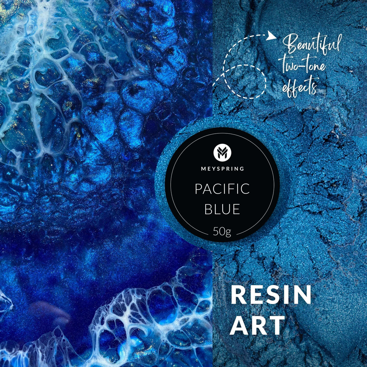 Pacific Blue - Epoxy Resin Color Pigment - Mica Powder 50g – MEYSPRING