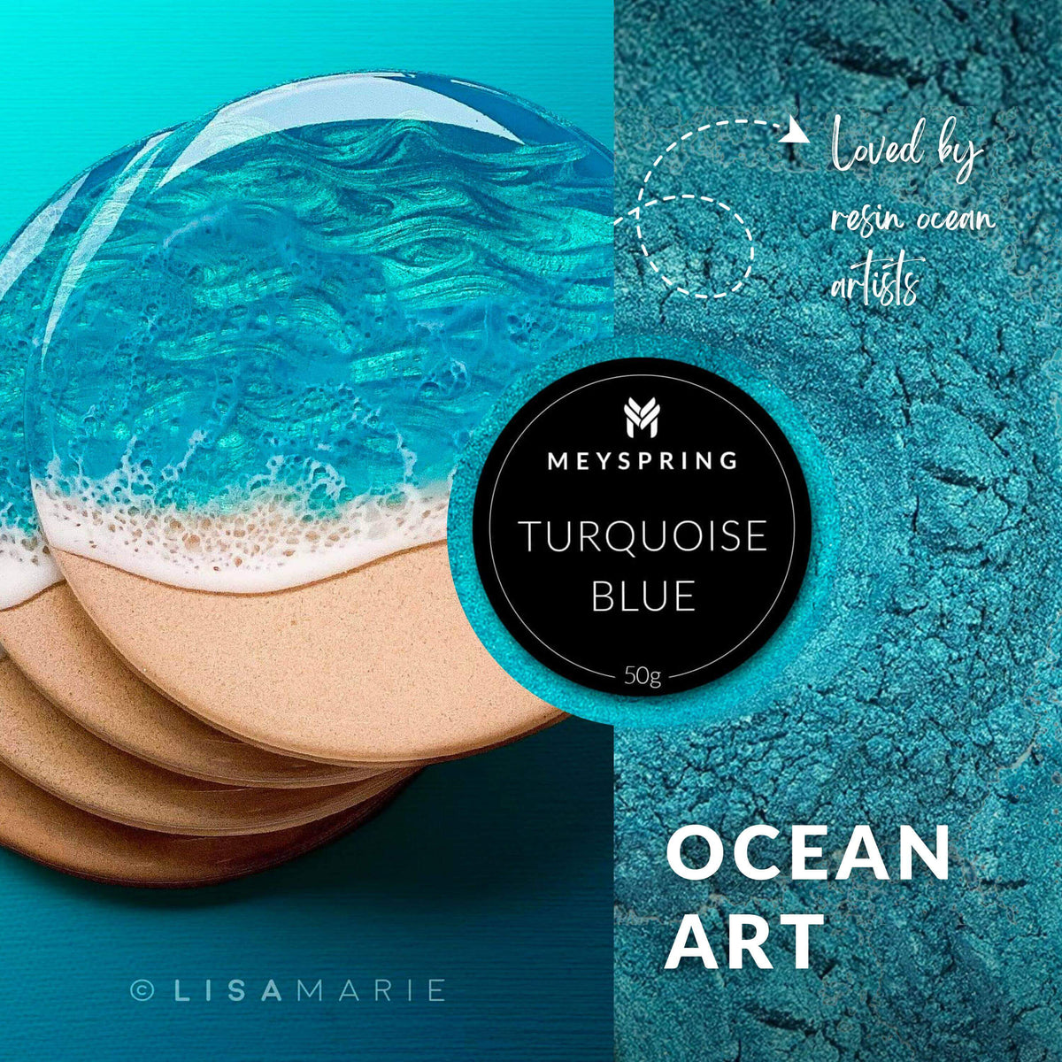 Turquoise Blue | Pigment Powder for Epoxy | MEYSPRING